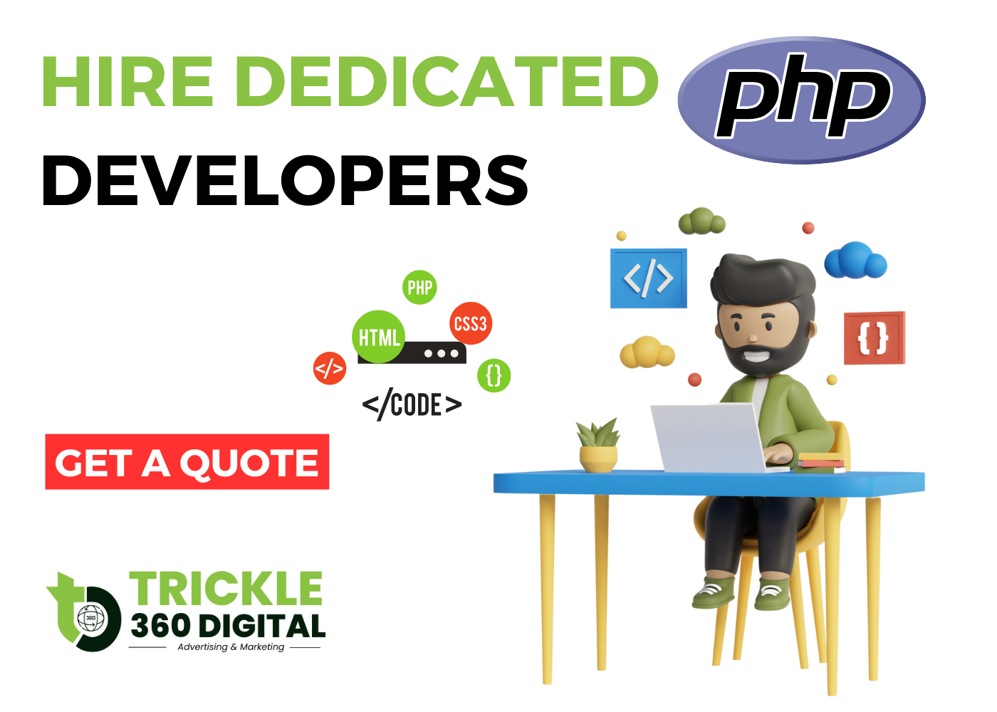 Hire Dedicated PHP Developers - TRICKLE 360 DIGITAL